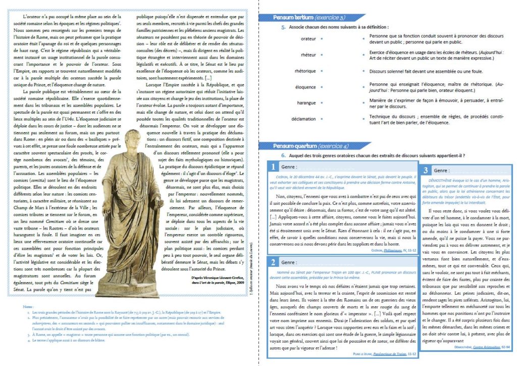 Séquence latin 3e sur l’art oratoire : VIR BONUS, DICENDI PERITUS ...