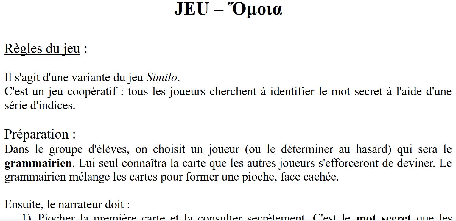 Prat’hic #37 : OMOIA, un jeu de cartes pour réviser les déclinaisons en ...